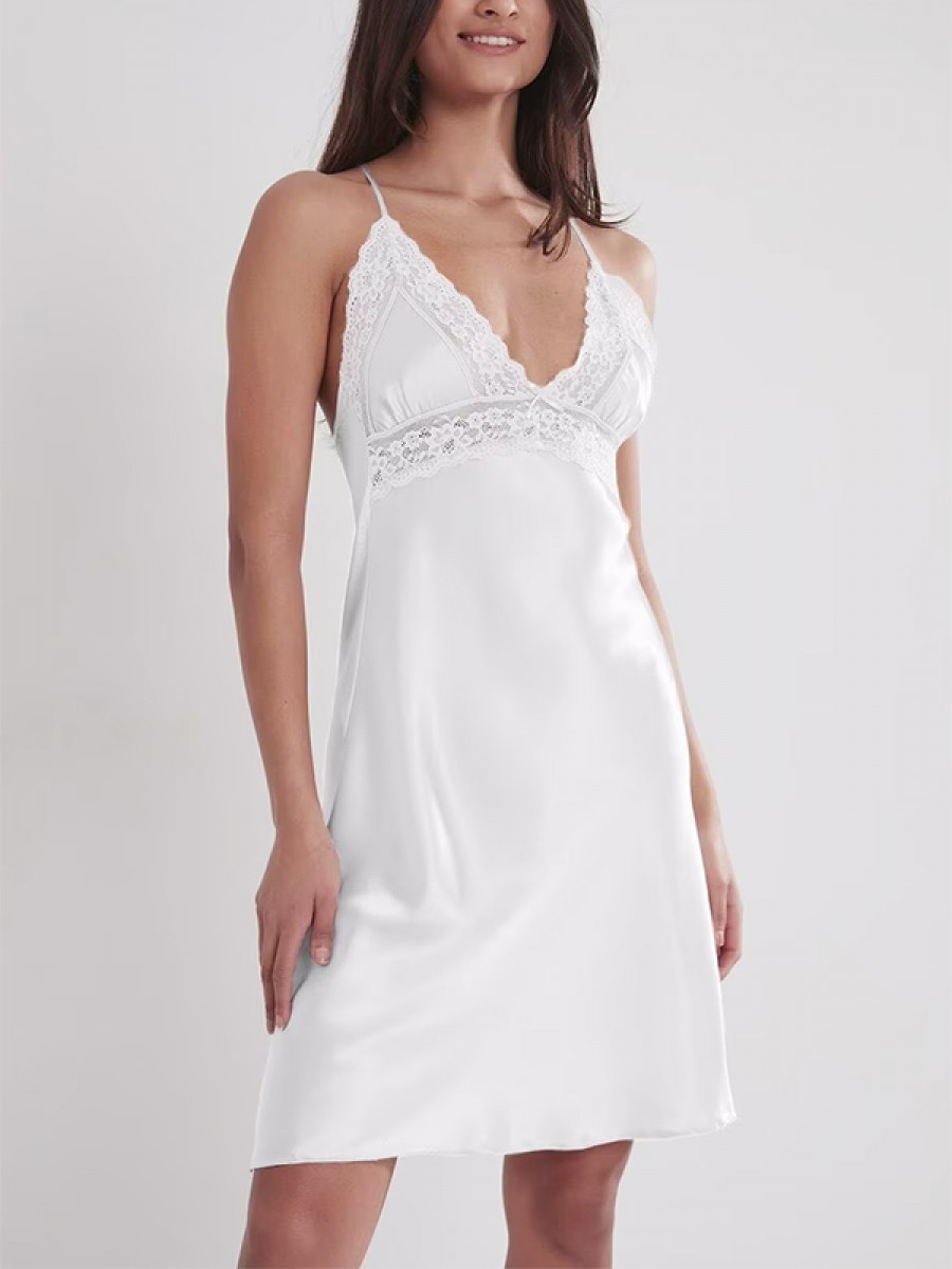 Pierre Cardin 603 Saten Dantelli Gecelik