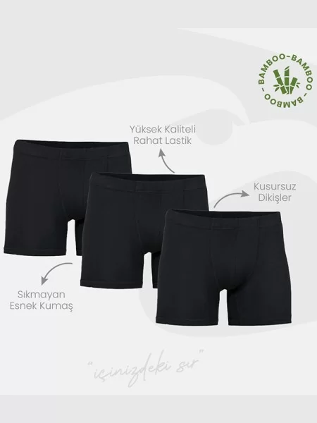 Şahin 70059 Bambu Likralı Erkek Boxer